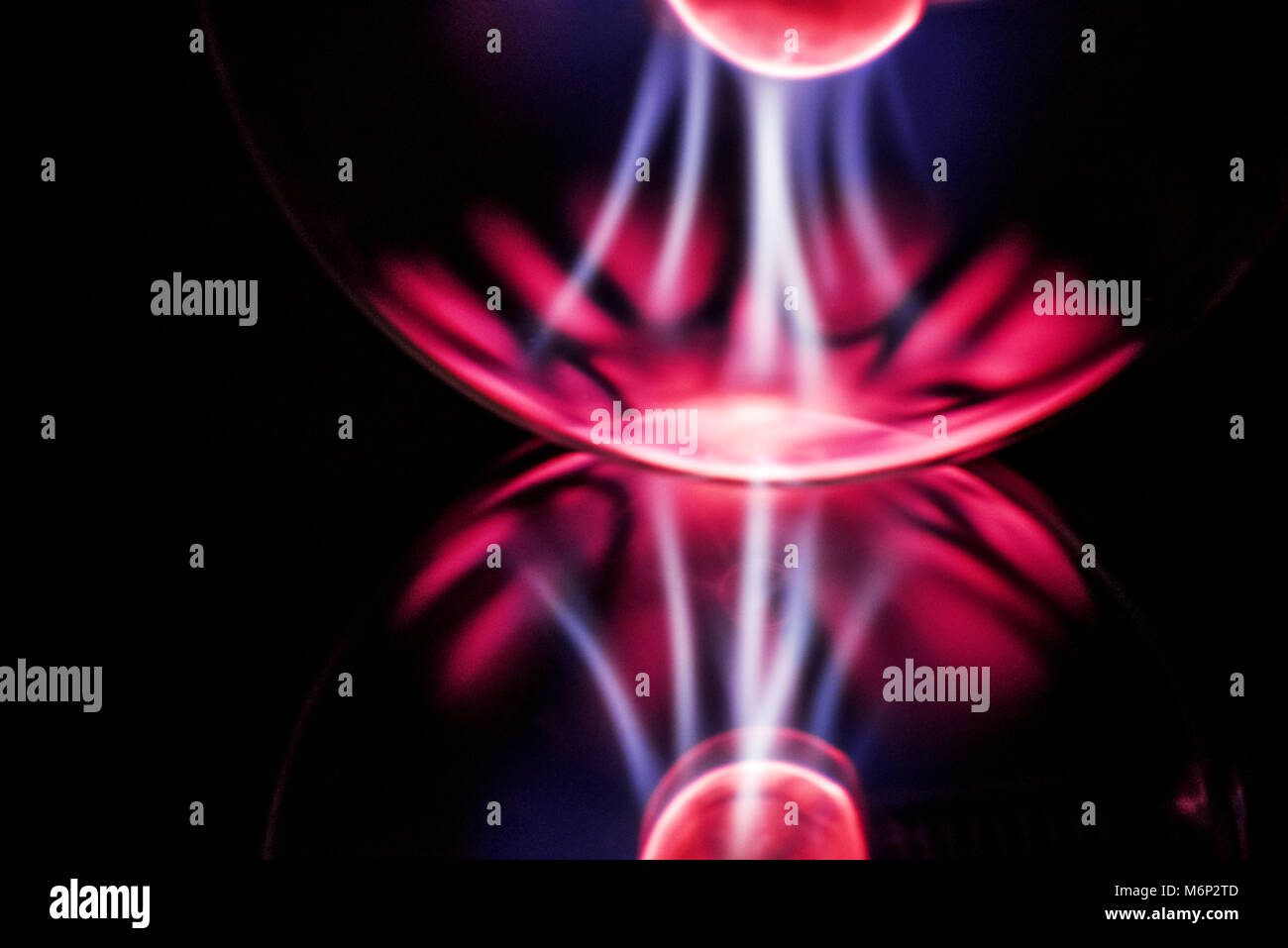 Electricity fire-ball. Abstract photo of electric waves. Static ...