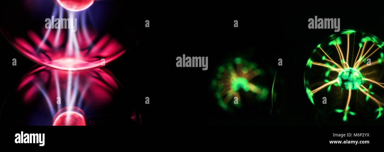 Electricity fire-ball. Abstract photo of electric waves. Static ...