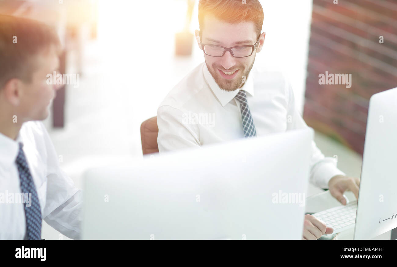 office employees work on the computer Stock Photo - Alamy