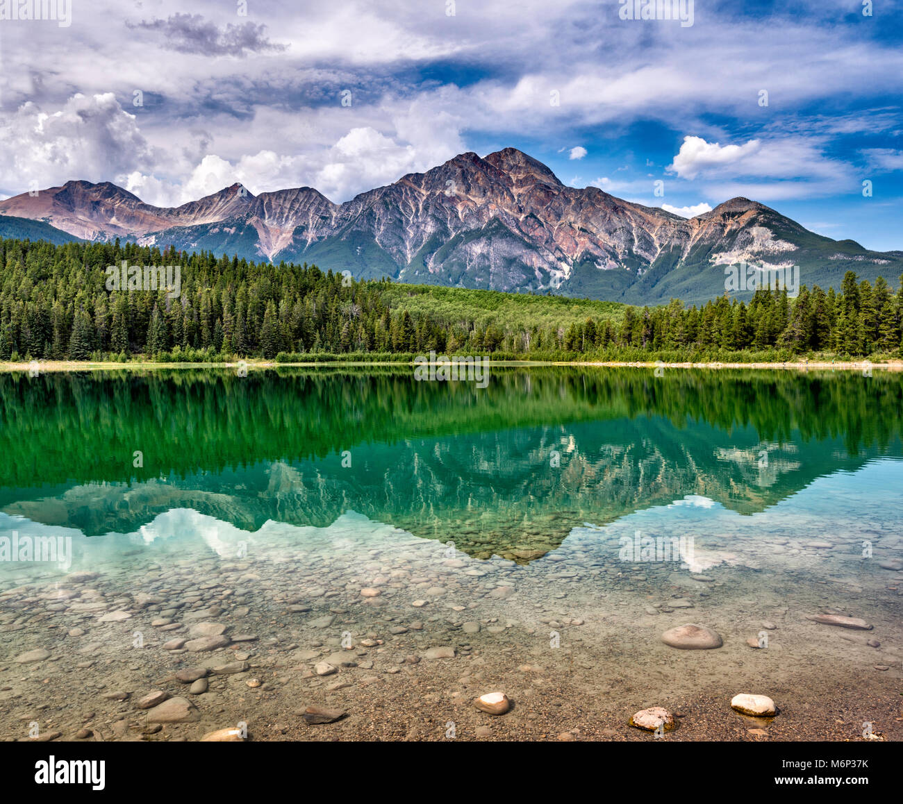 Patricia lake pyramid mountain jasper hi-res stock photography and ...