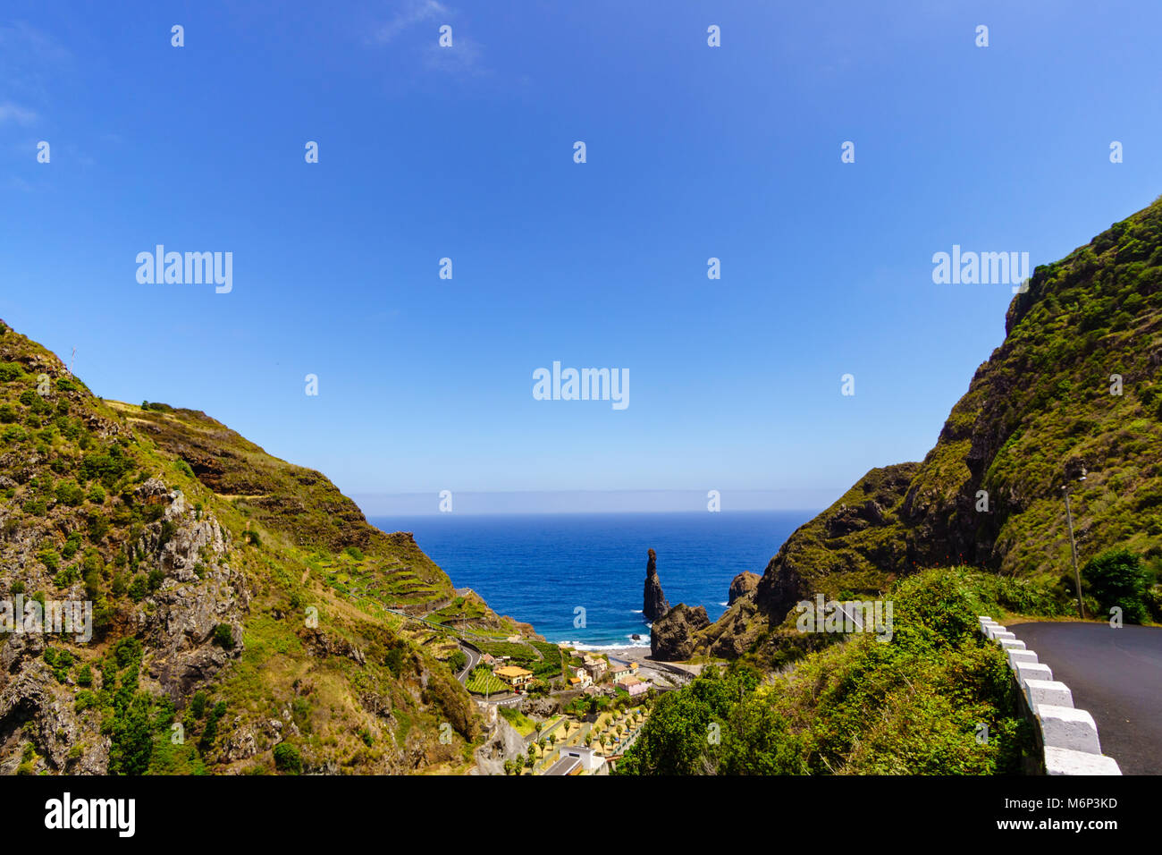 Dramatic rocks on coast of Madeira - Portugal at summer Stock Photo - Alamy
