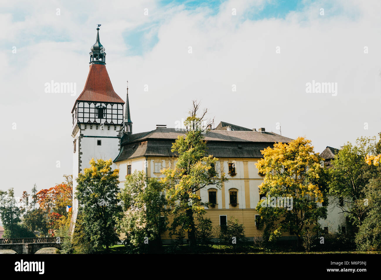 Beautiful castle Blatna in the Czech Republic on sunny warm day Stock ...