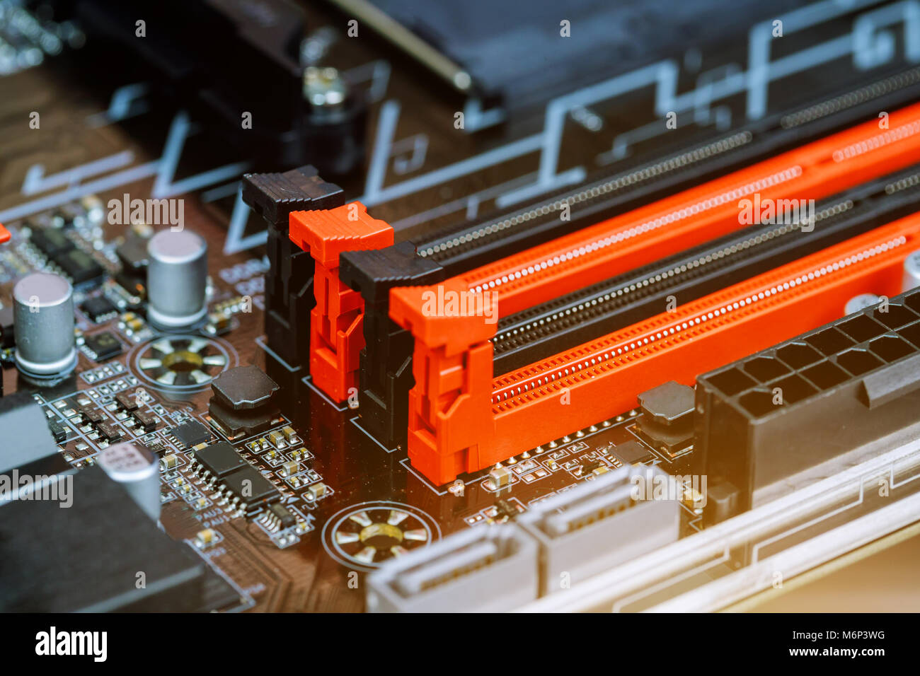 Installing computer pam to motherboard Installation of computer memory ...