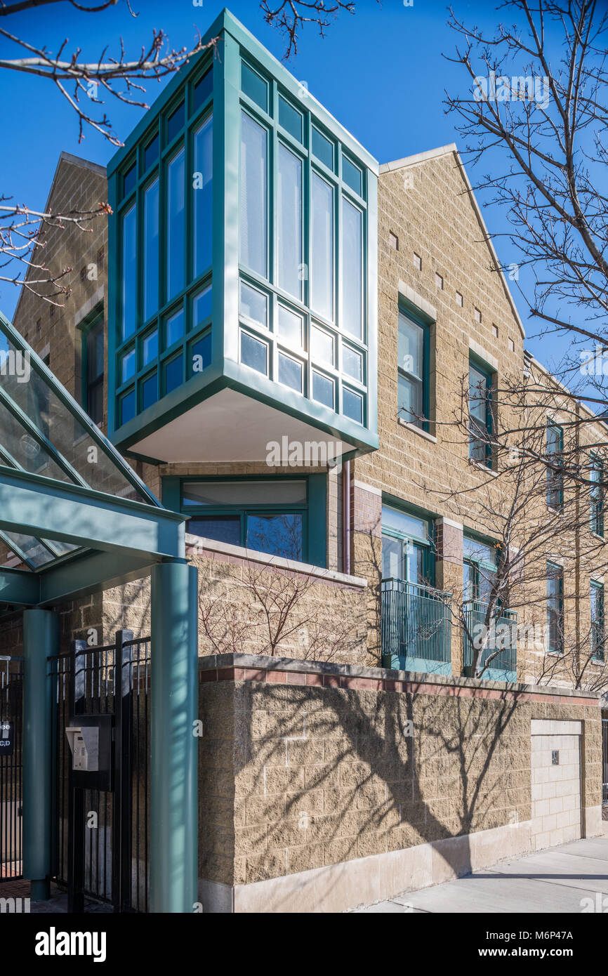 Post-modernist apartment complex in the Old Town Neighborhood Stock ...