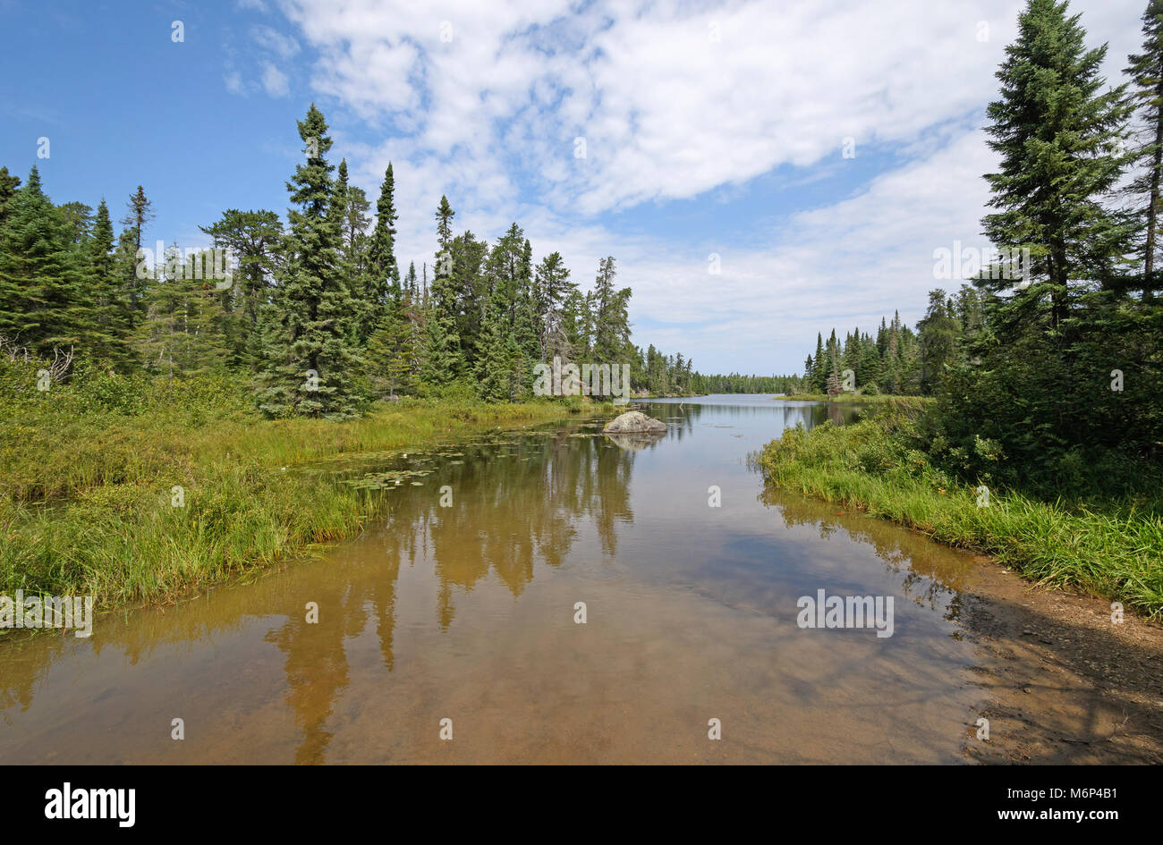 Calm Waters on a Quiet Inlet on Missing Link Lake in The Boundary ...