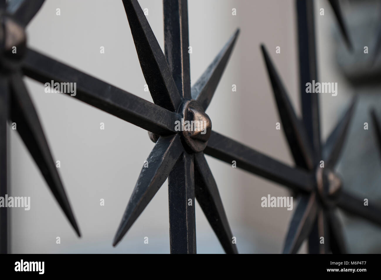 Wrought iron gates pillars hi-res stock photography and images - Alamy