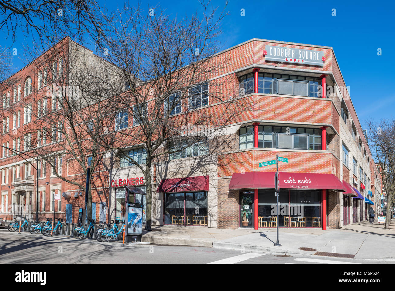 Cobbler Square Loft complex in the Old Town Neighborhood Stock Photo ...