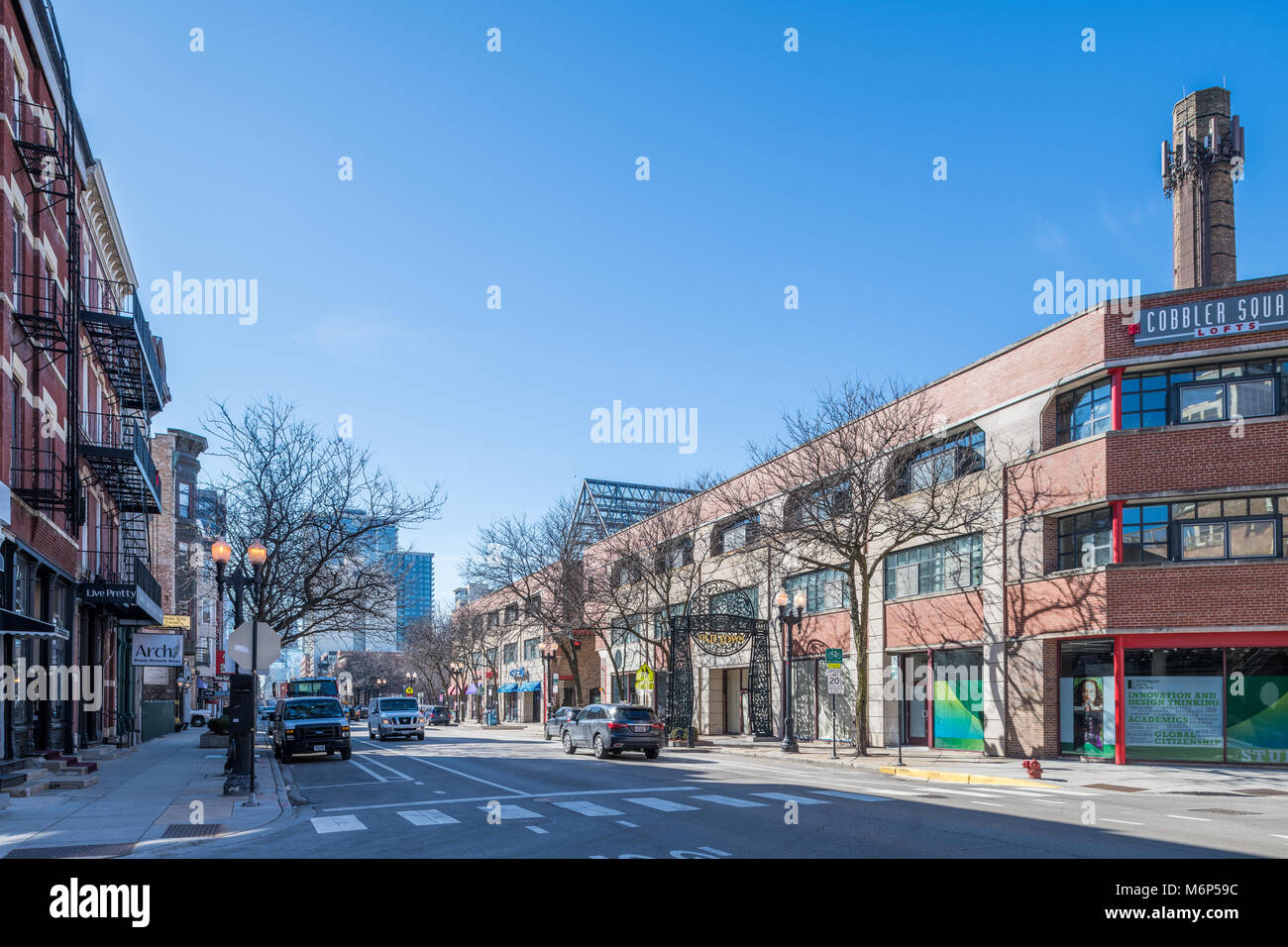 Cobbler Square Loft complex in the Old Town Neighborhood Stock Photo ...