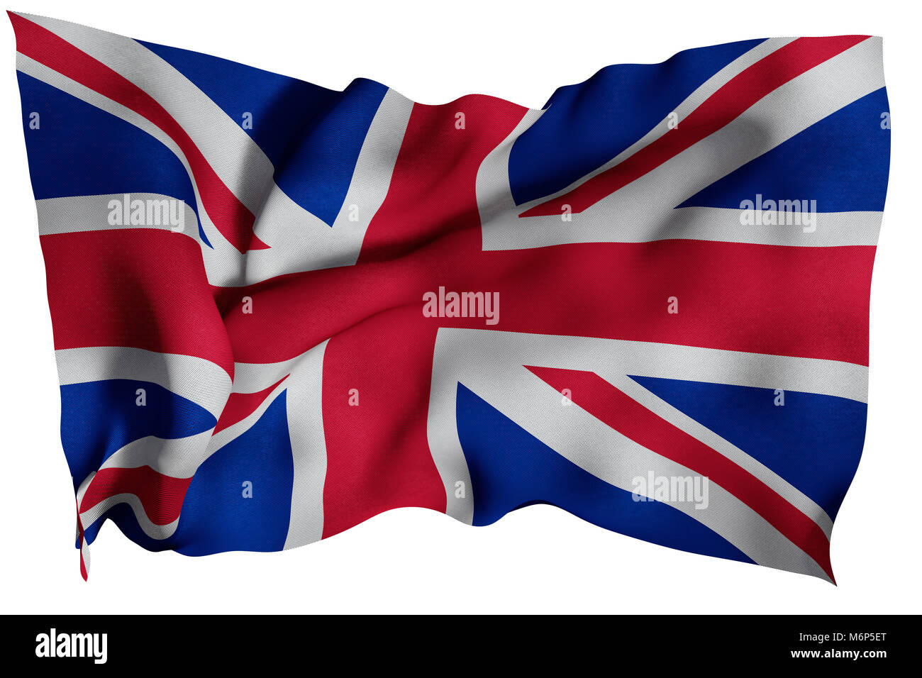 UK flag with fabric texture. 3D remder Stock Photo - Alamy