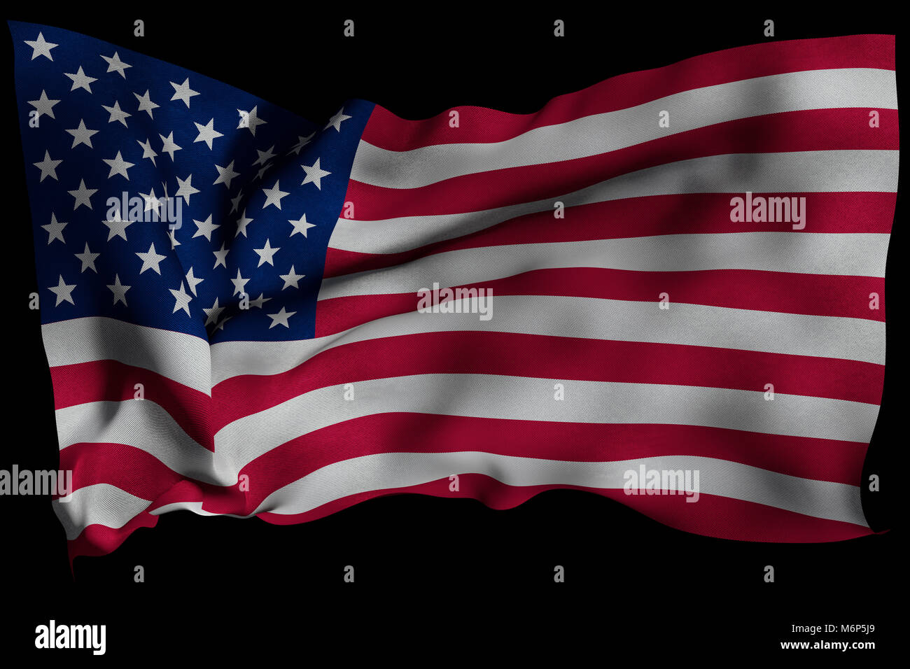 USA flag with fabric texture. 3D remder Stock Photo - Alamy
