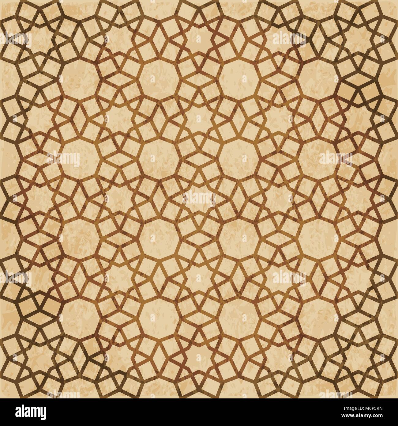 Retro brown Islam seamless geometry pattern background eastern style ...