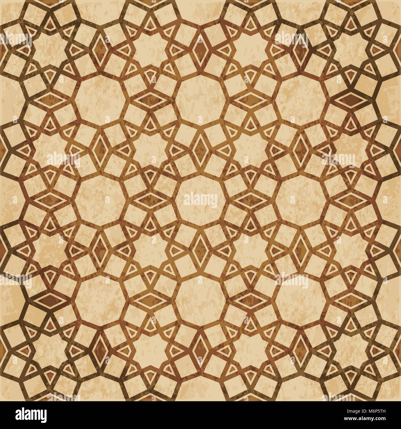 Retro brown Islam seamless geometry pattern background eastern style ...