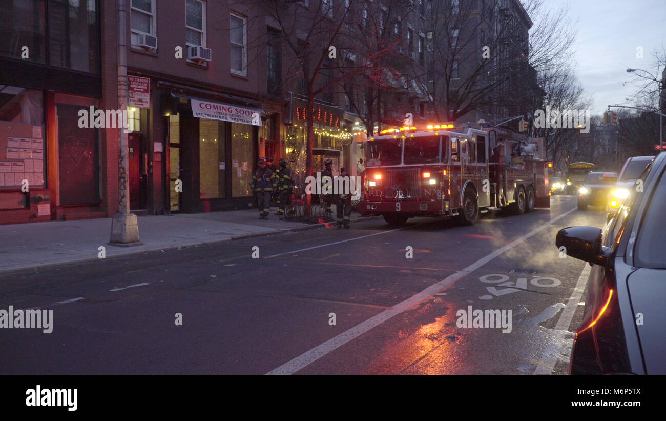 New York City - December 2016: FDNY Fire department first responders on ...