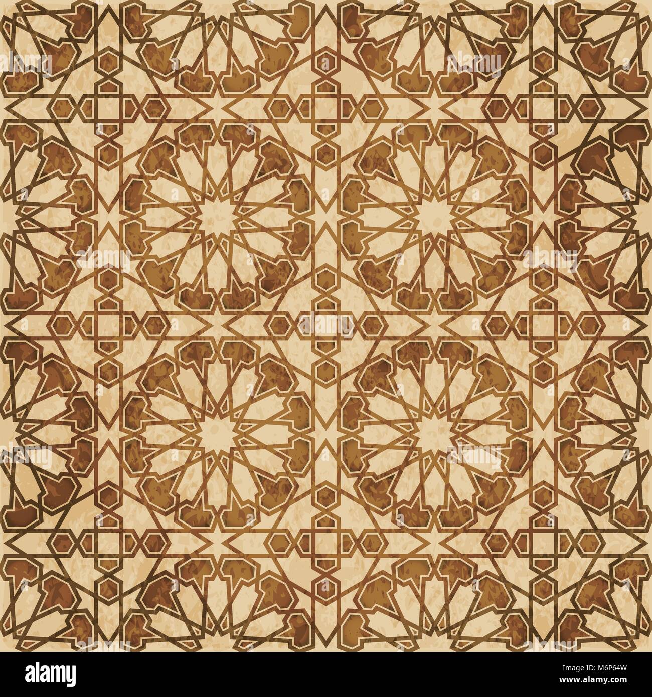 Retro brown Islam seamless geometry pattern background eastern style ...