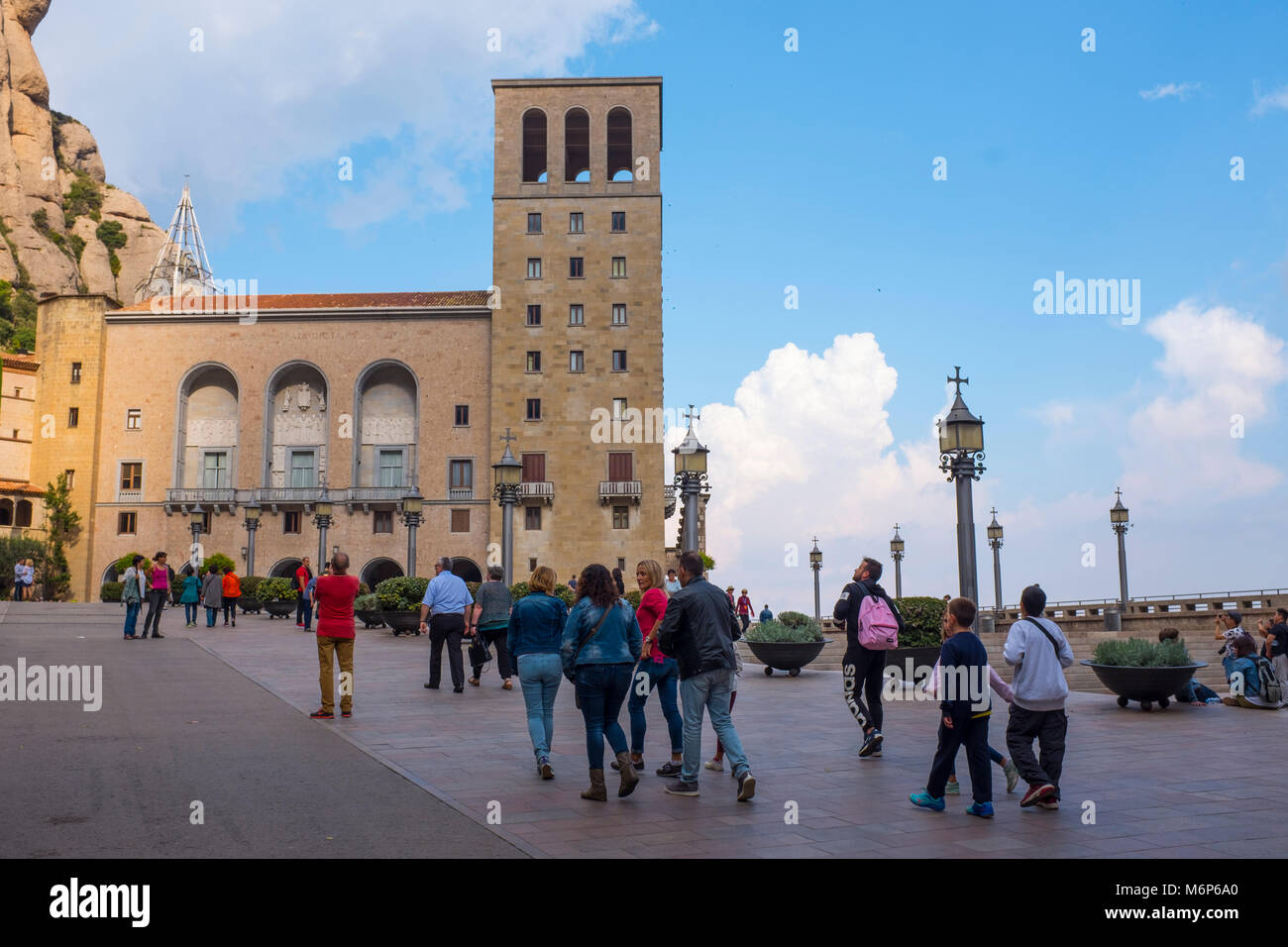 Santa Maria de Montserrat Abbey Sant Maria, de Monserrat, Catalonia ...
