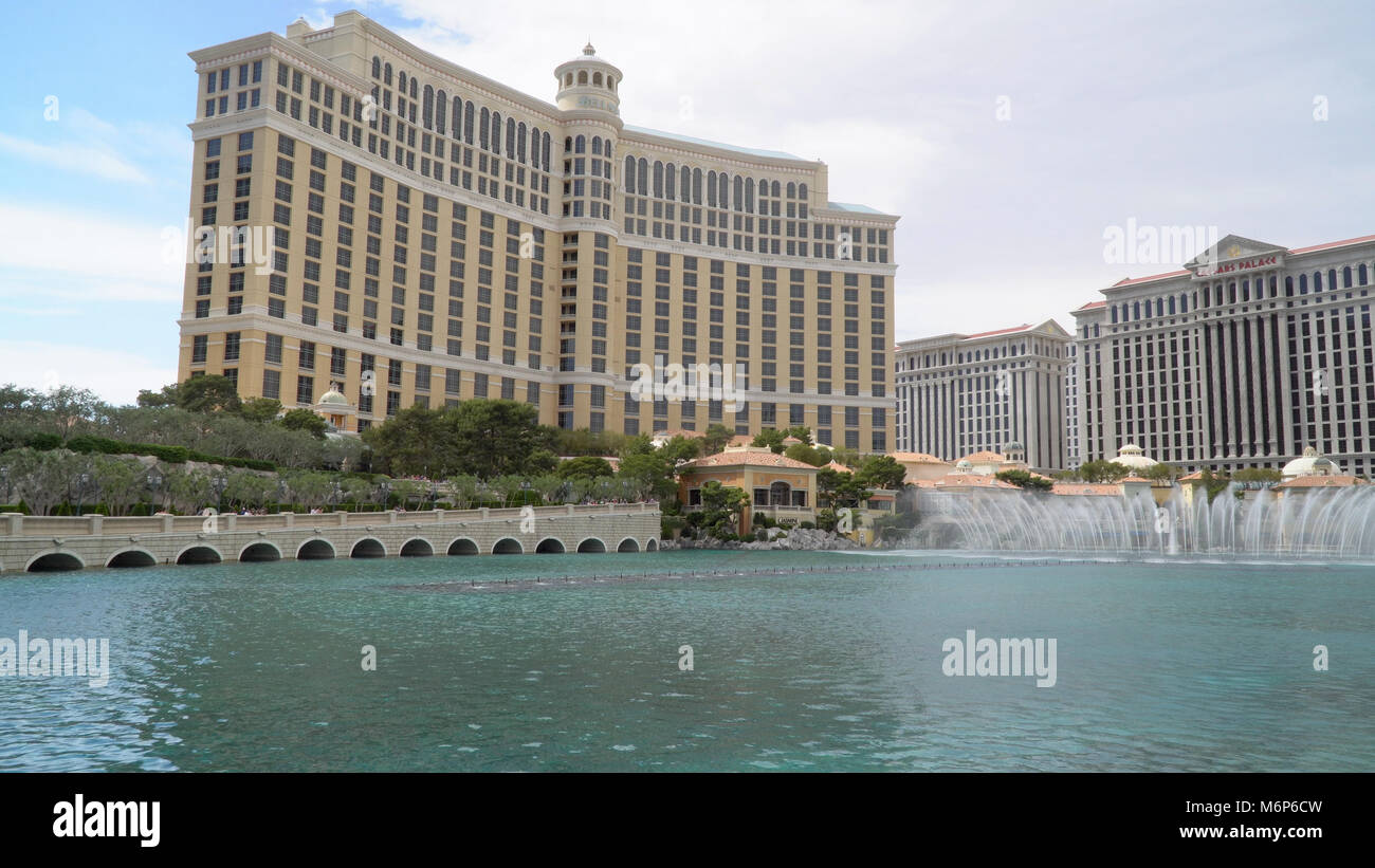 Las Vegas, Nevada - Circa 2017: Bellagio hotel casino day exterior ...
