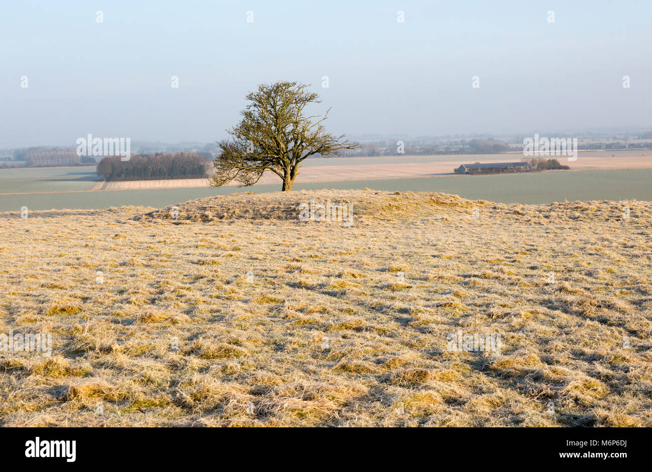 Bronze Age bowl barrow on Windmill Hill, a Neolithic causewayed ...