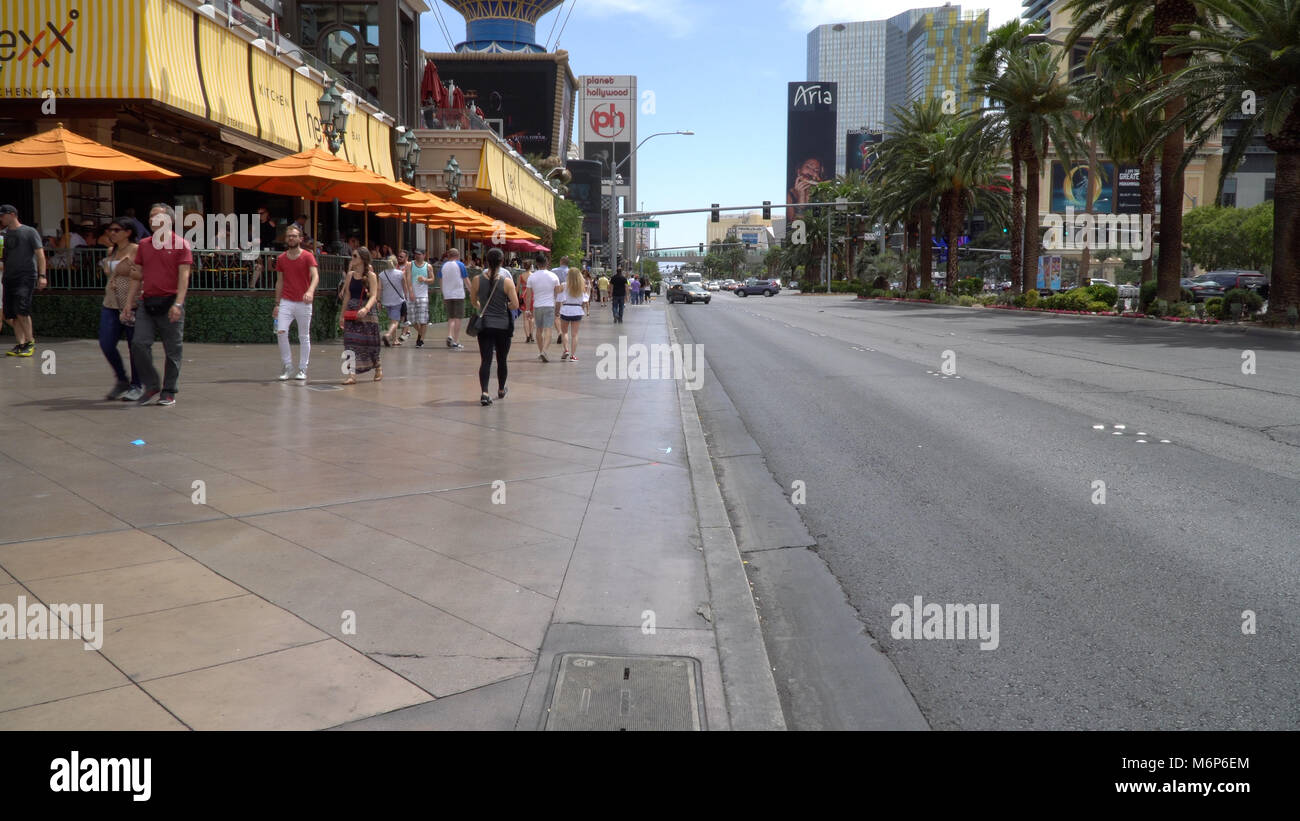 Las Vegas, USA - Circa 2017: Las Vegas blvd strip day time exterior ...