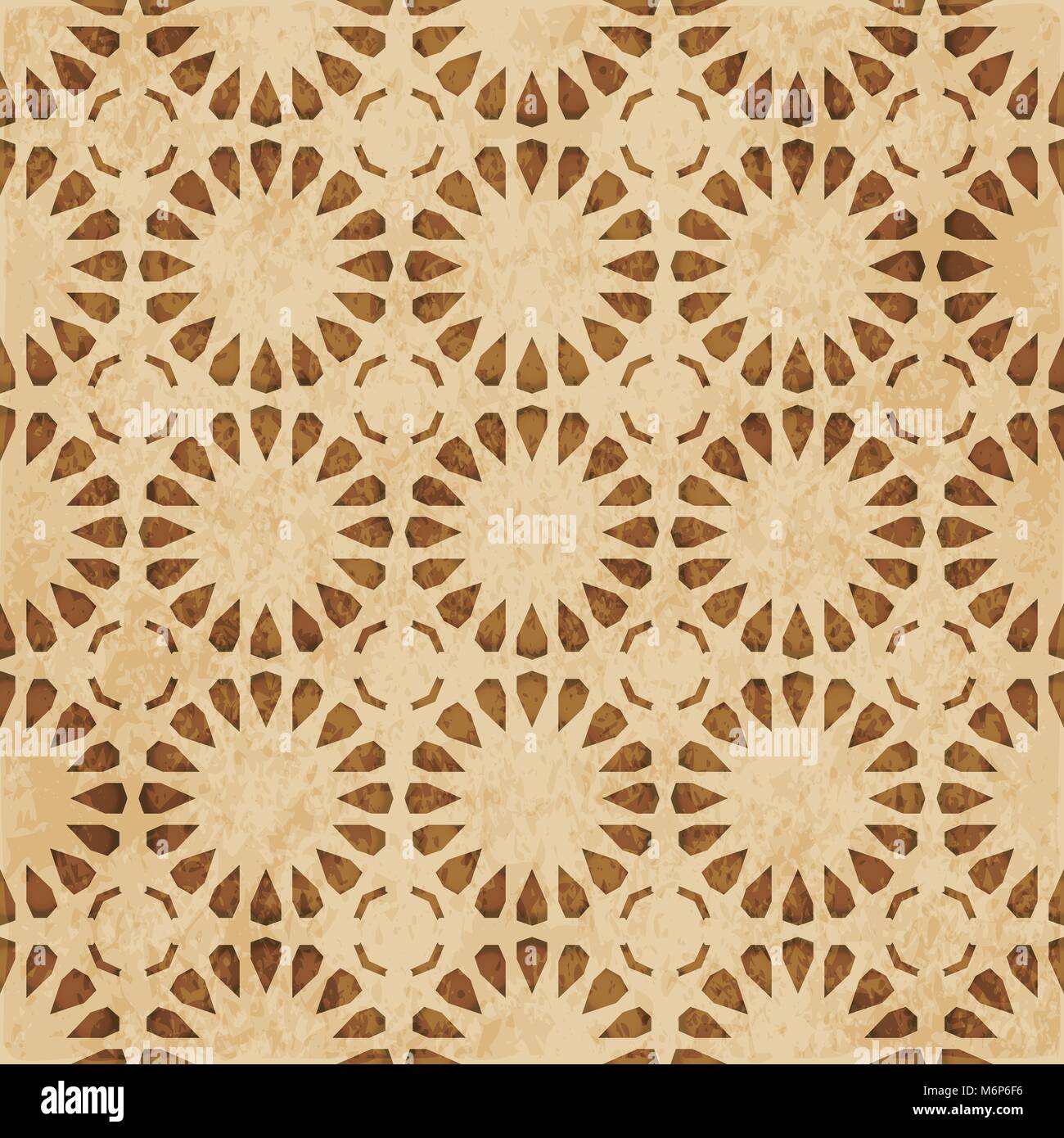Retro brown Islam seamless geometry pattern background eastern style ...