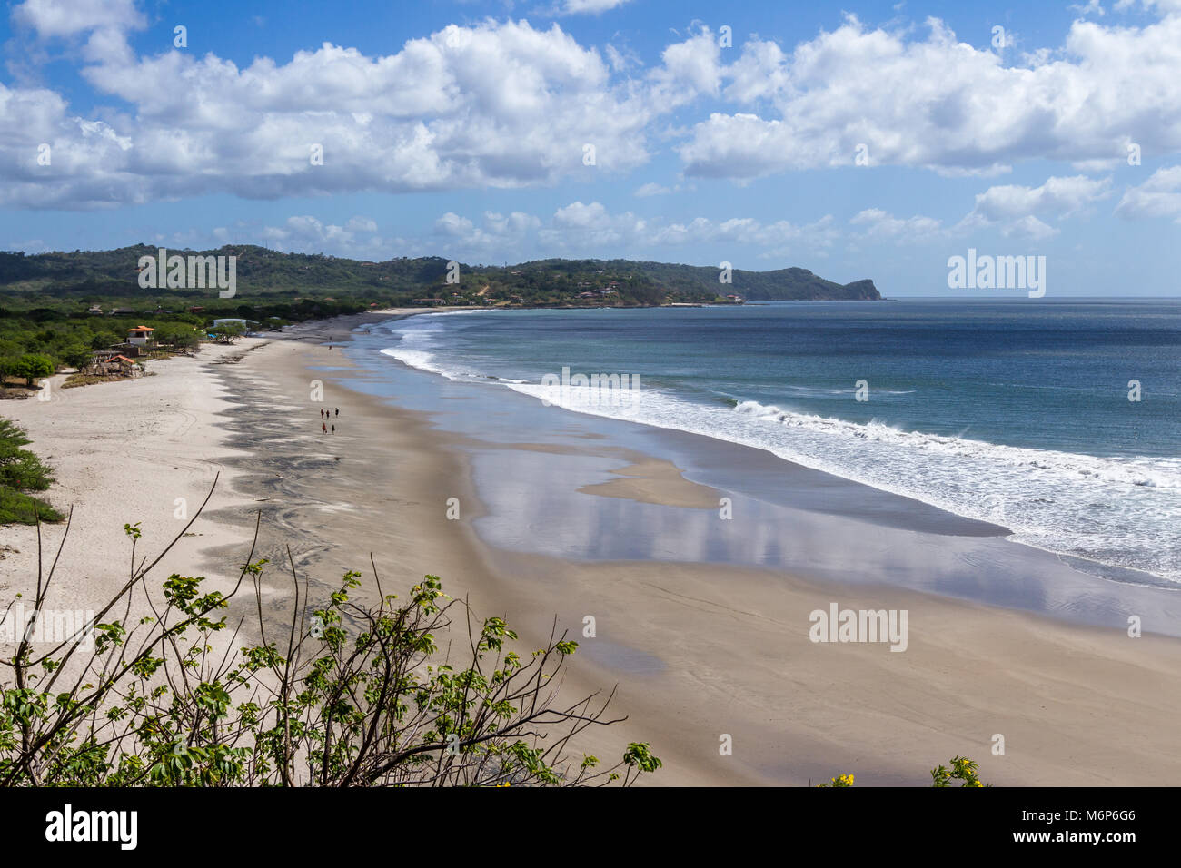 Beautiful sandy beach in Tola, Nicaragua. Santana Beach with blue ...