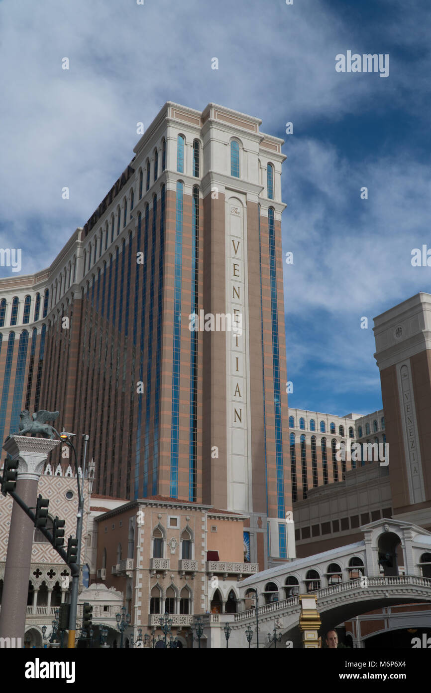 Las Vegas, USA - Circa 2017: Venetian hotel casino resort tower ...