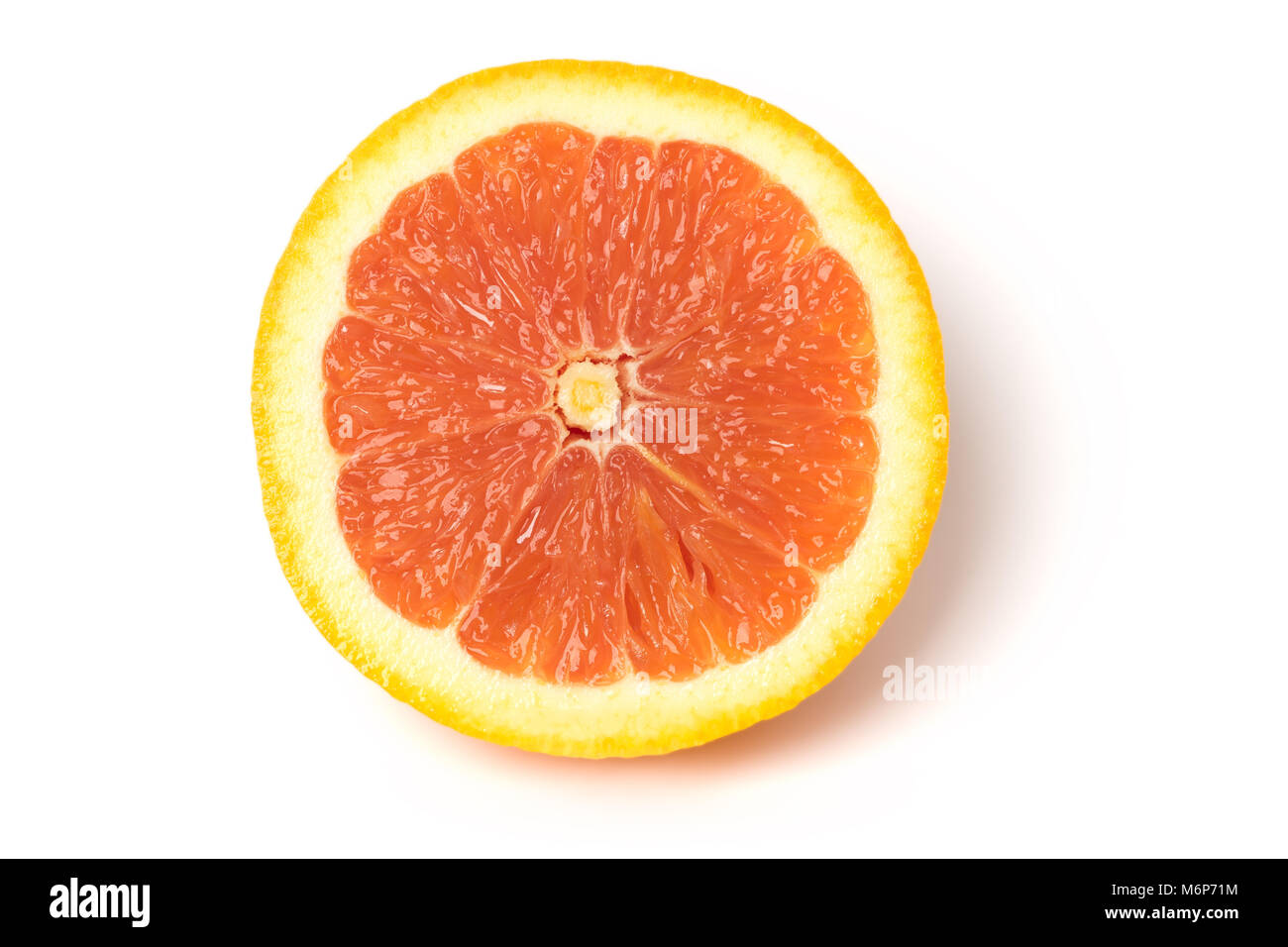 Bright fresh red orange slice on white background Stock Photo - Alamy