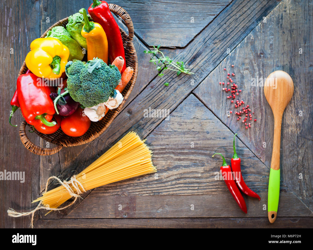 Ingredients for pasta Stock Photo - Alamy