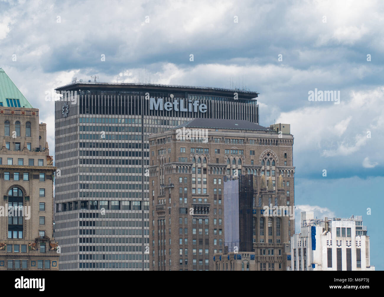 New York City - Circa 2017: View of Metlife Building next to grand ...