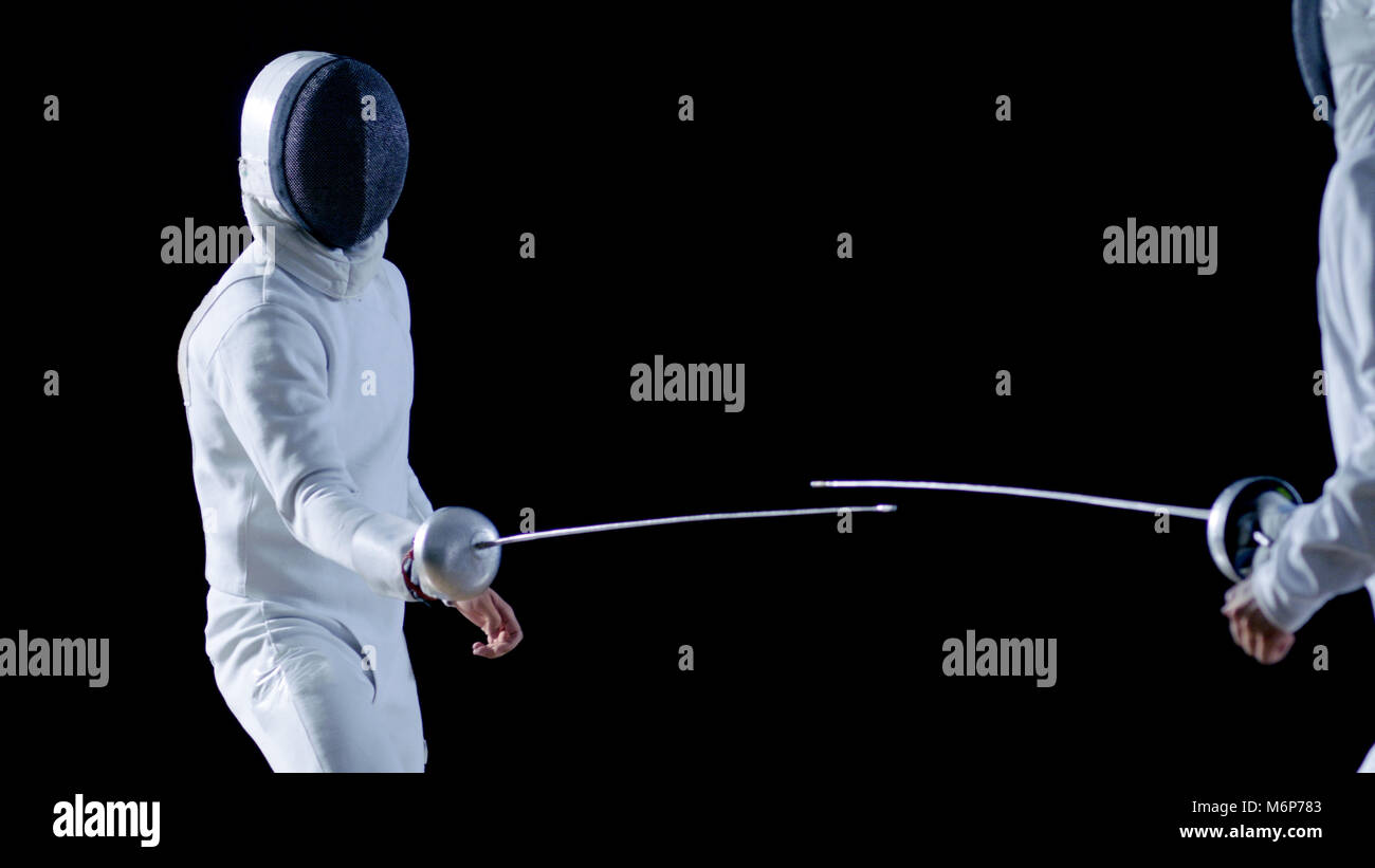 Two Professional Fencers Show Masterful Swordsmanship in their Foil ...
