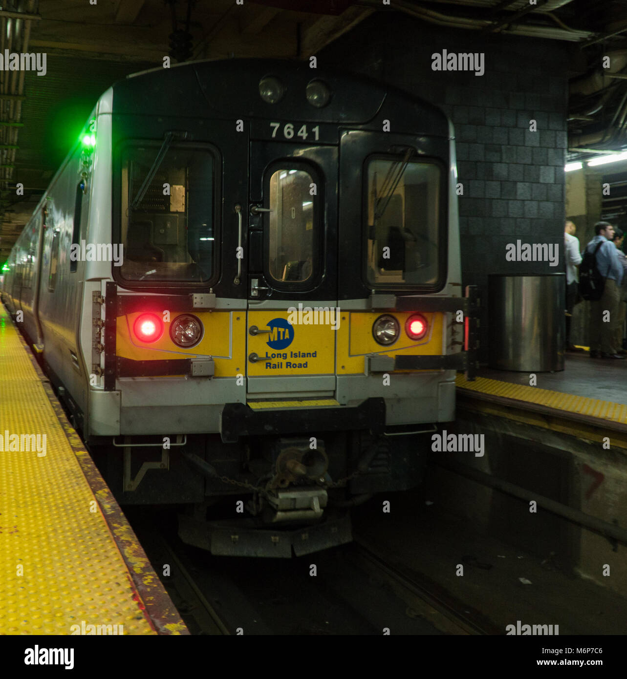 New York City, Circa 2017: Long Island Railroad LIRR train depart Penn ...