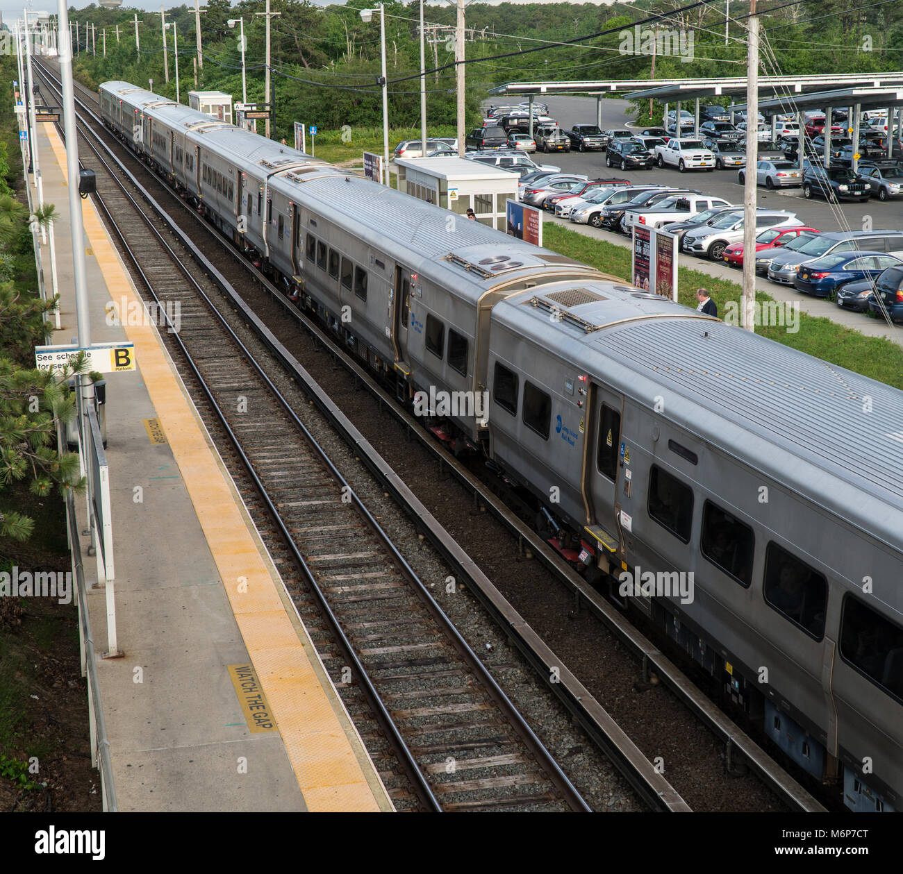 Long Island, NY - Circa 2017: Long Island Railroad LIRR train at ...