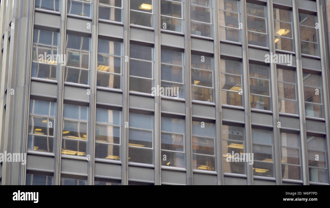 Exterior of generic office building in large urban city during day time ...