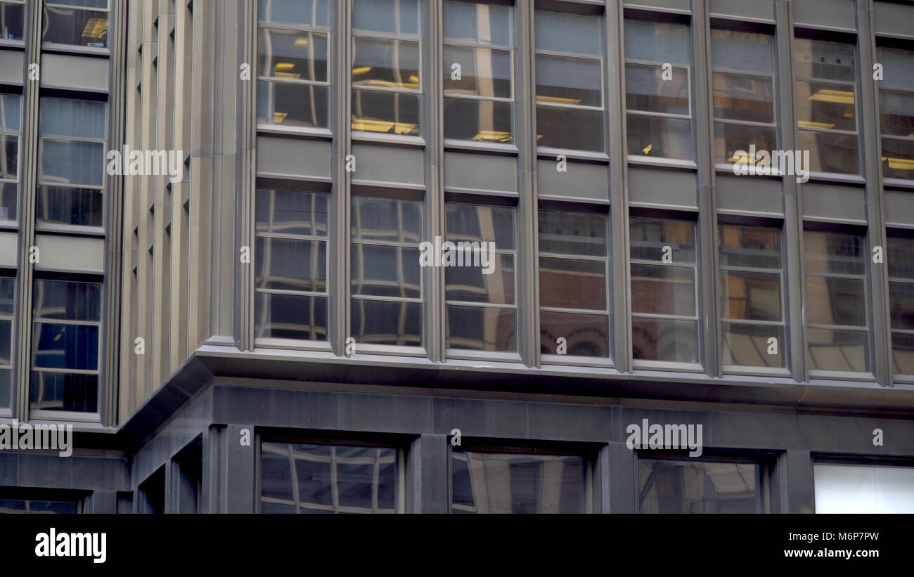 Exterior of generic office building in large urban city. Day time ...
