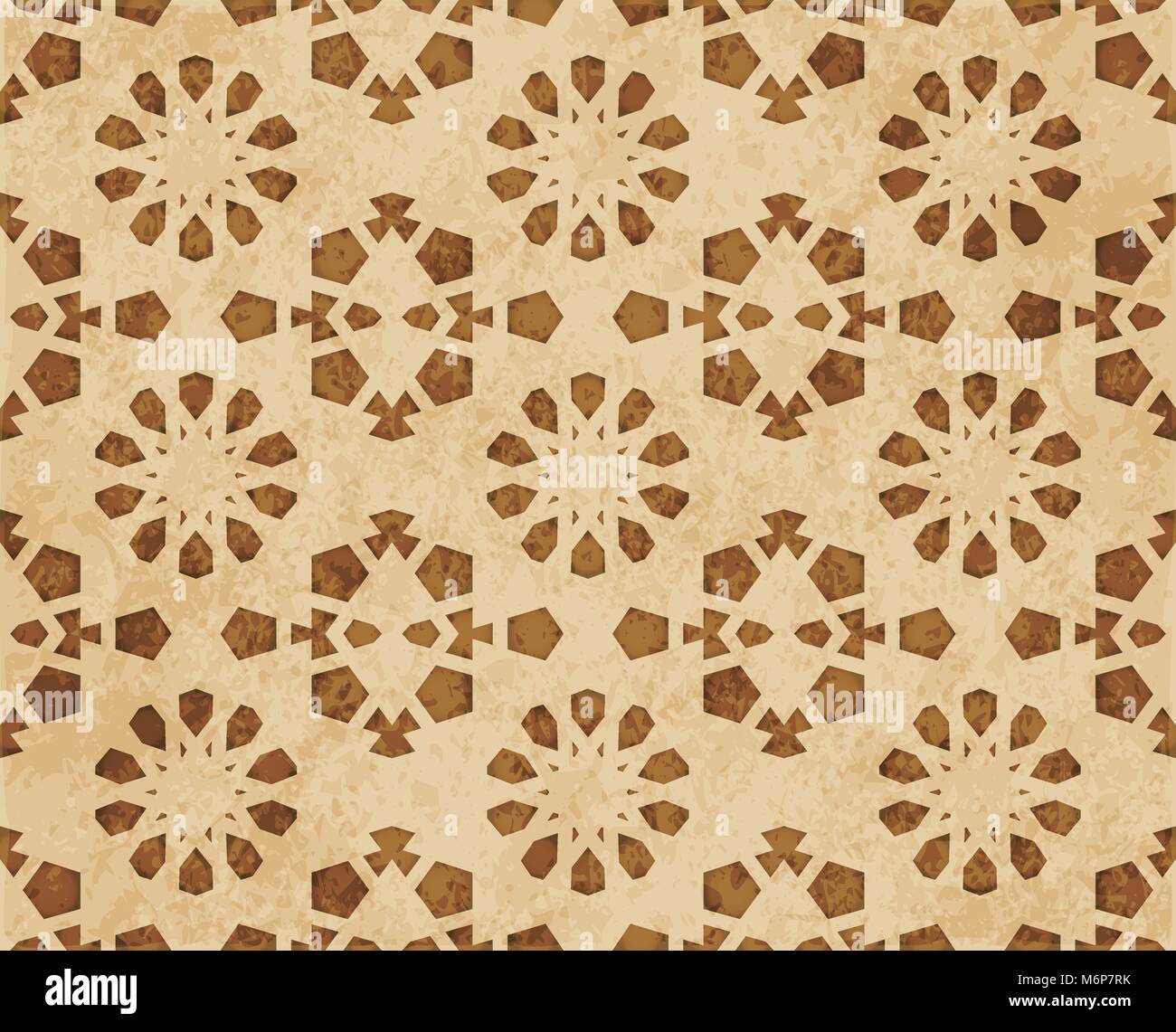 Retro brown Islam seamless geometry pattern background eastern style ...