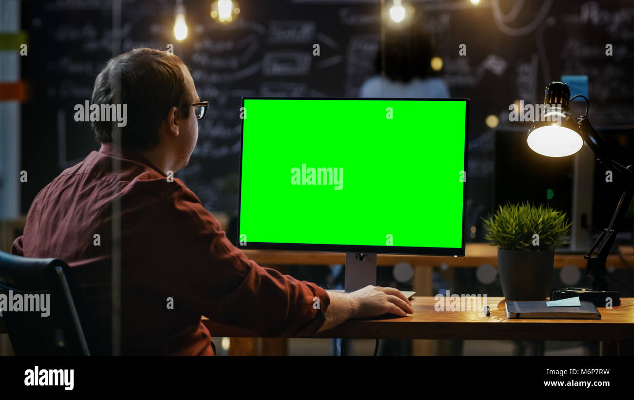 Creative person using green screen hi-res stock photography and images ...