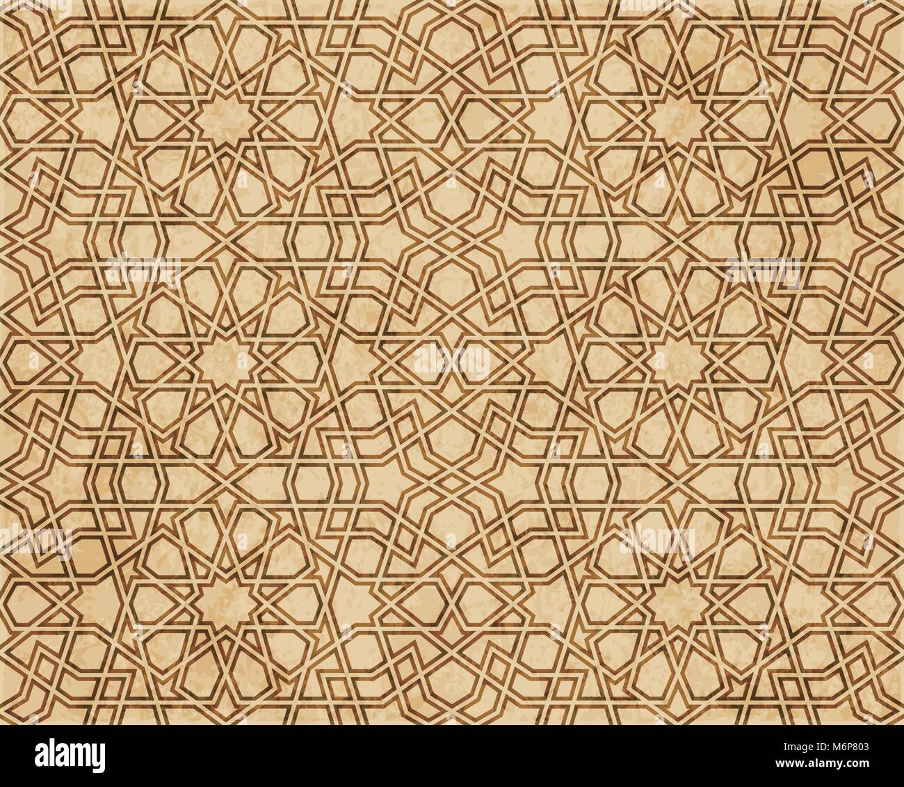Retro brown Islam seamless geometry pattern background eastern style ...