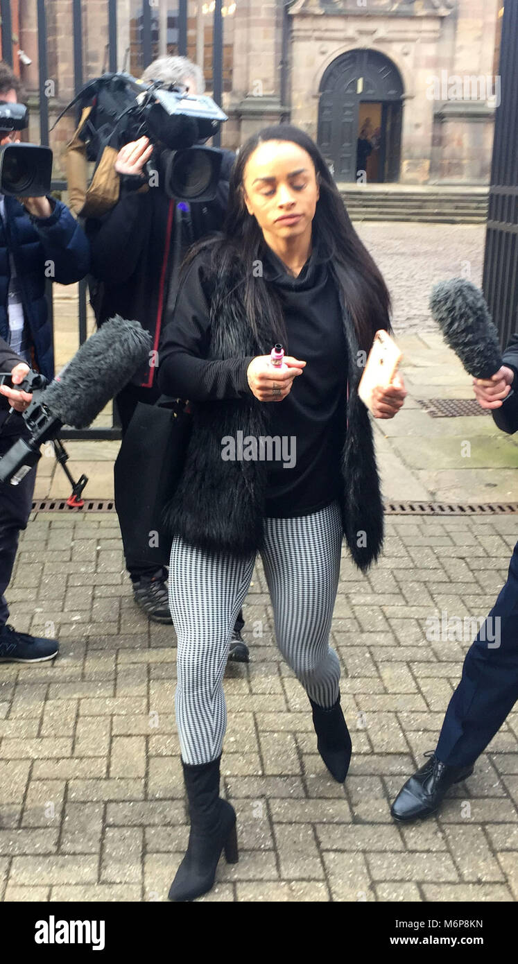 Jade Muzoka leaving Derby magistratesÕ court, after she and former ...