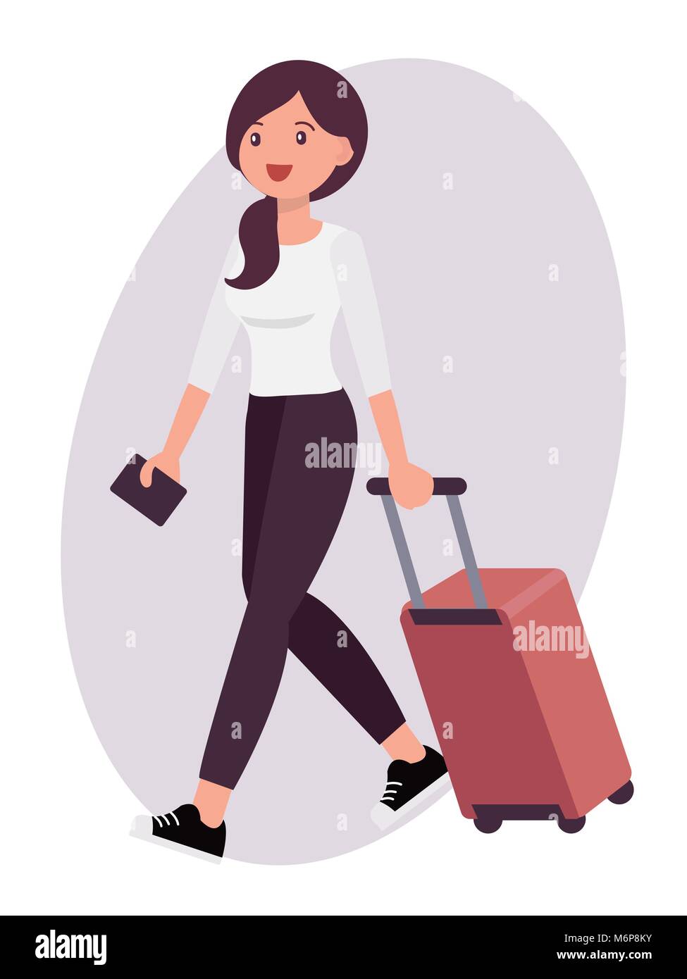 Female Tourist Cartoon
