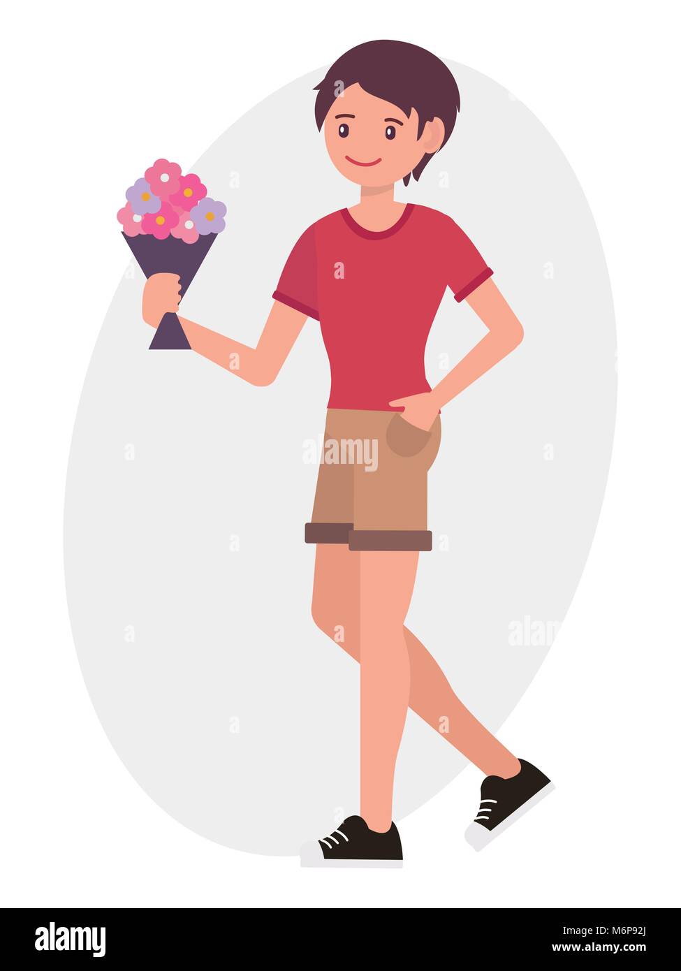 Stand wait Stock Vector Images - Alamy