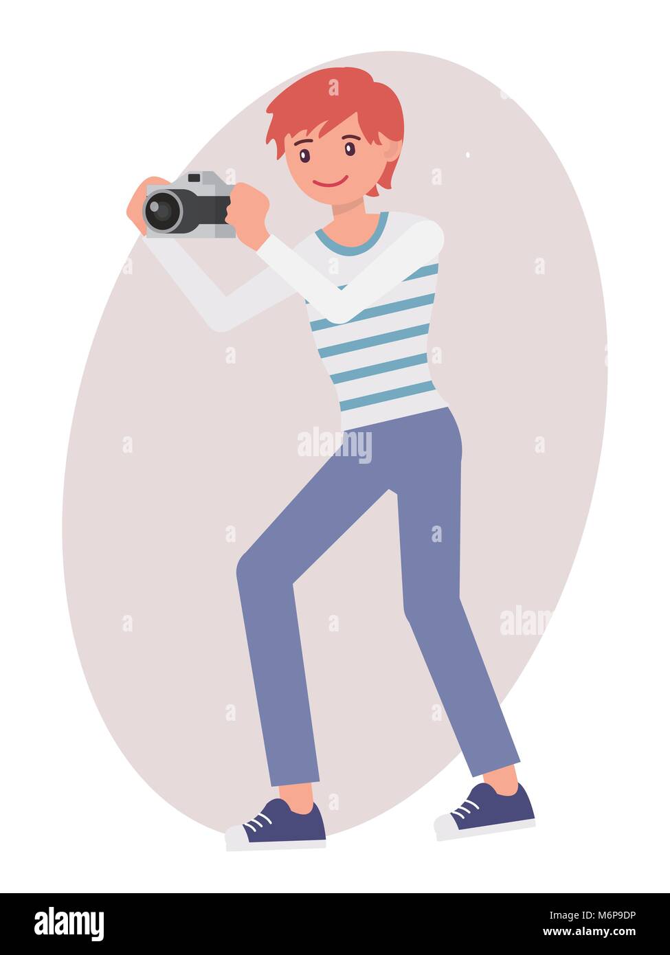 Cheerful cartoon boy camera Stock Vector Images - Alamy