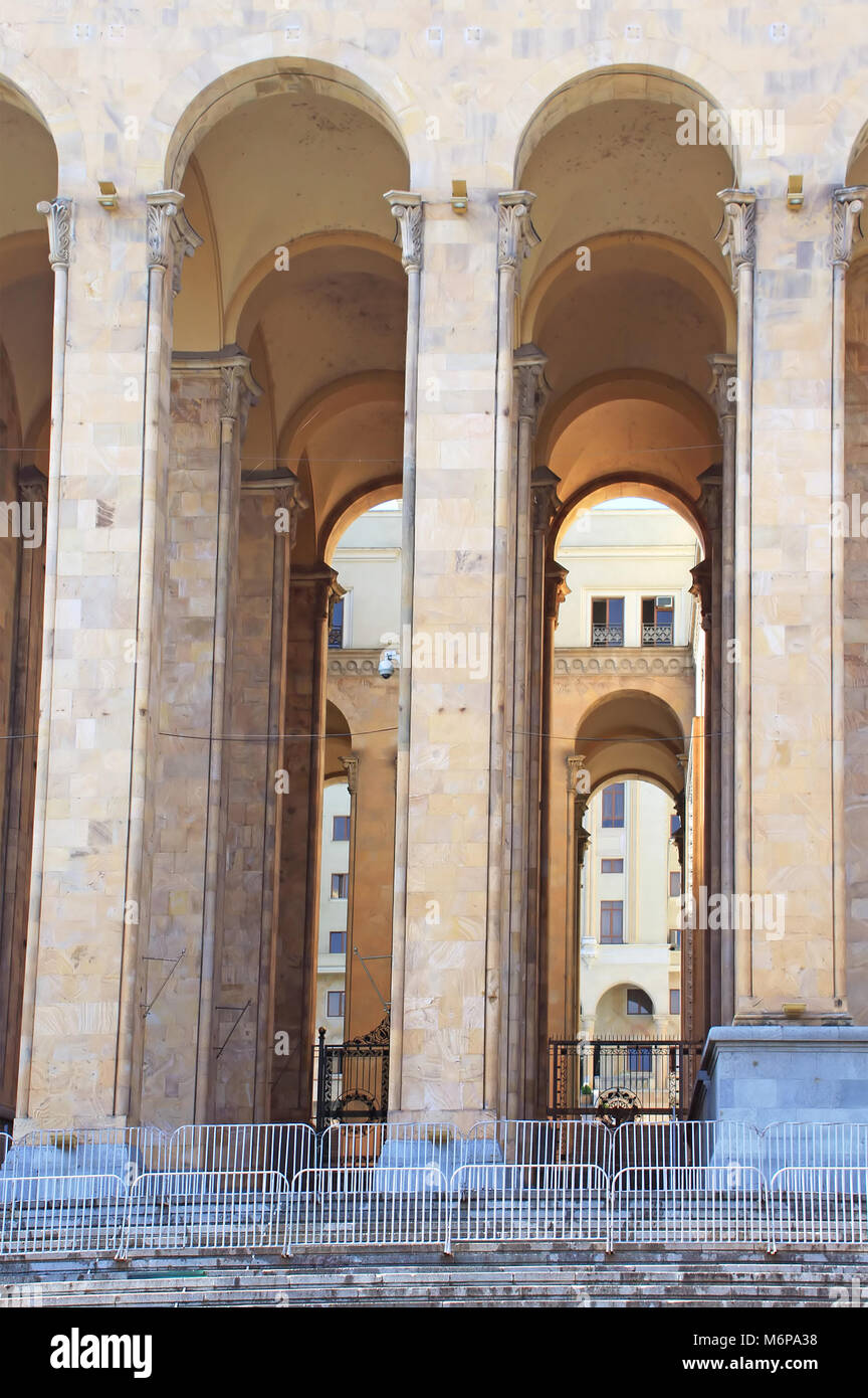 Arches of old Parliament Building Republic of Georgia, Tbilisi, Georgia ...