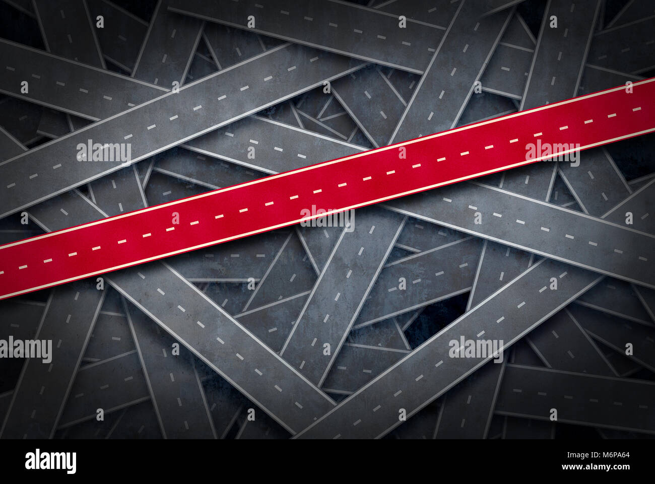 Path to success concept and follow the right path idea as a group of ...