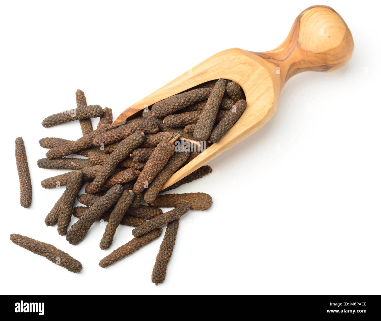 dried long pepper, piper longum isolated on white background Stock ...