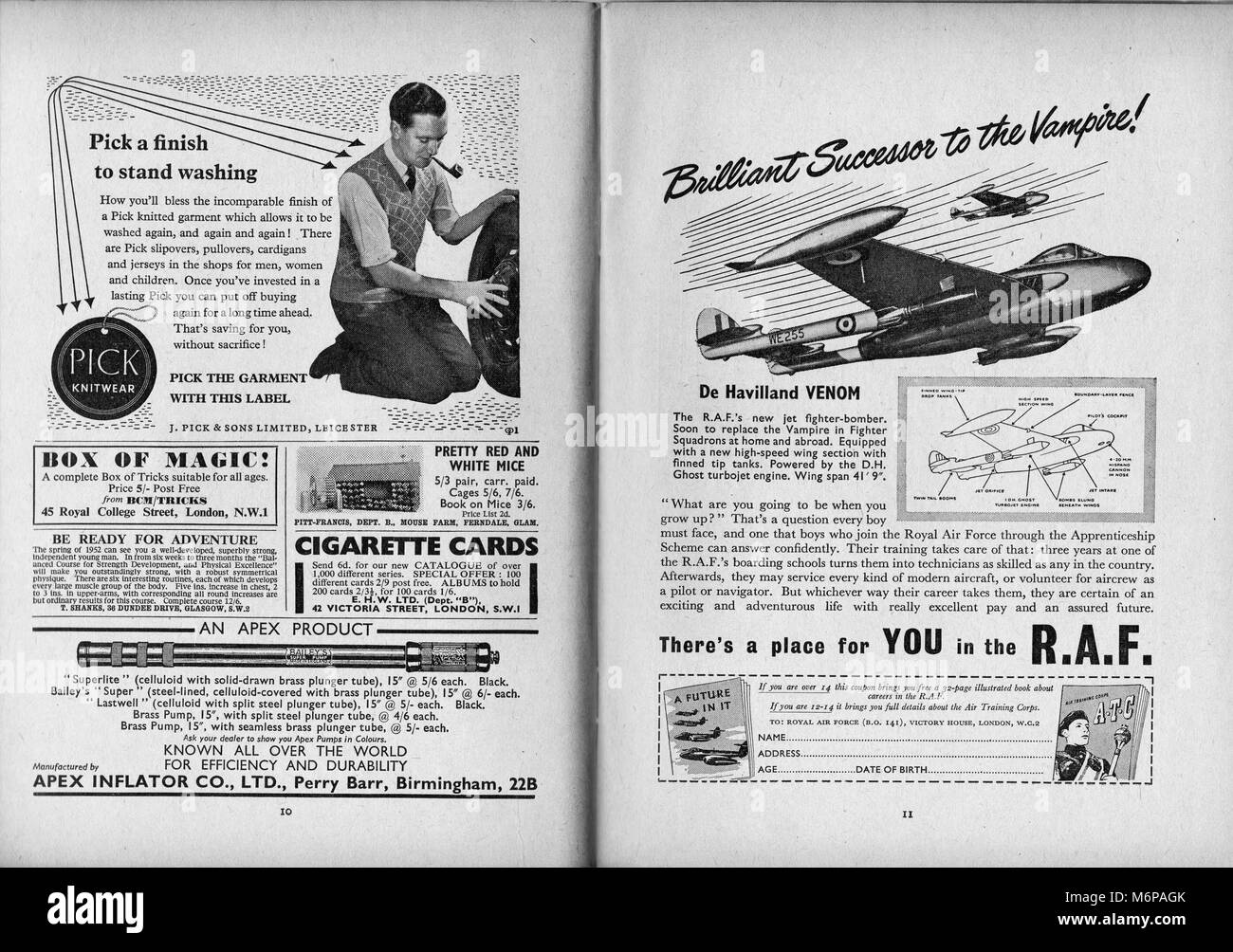 Adverts 1950s hi-res stock photography and images - Alamy