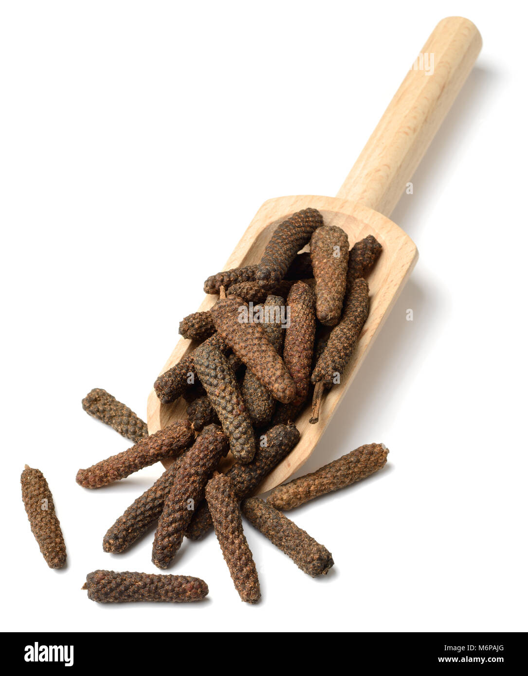 dried long pepper, piper longum isolated on white background Stock ...