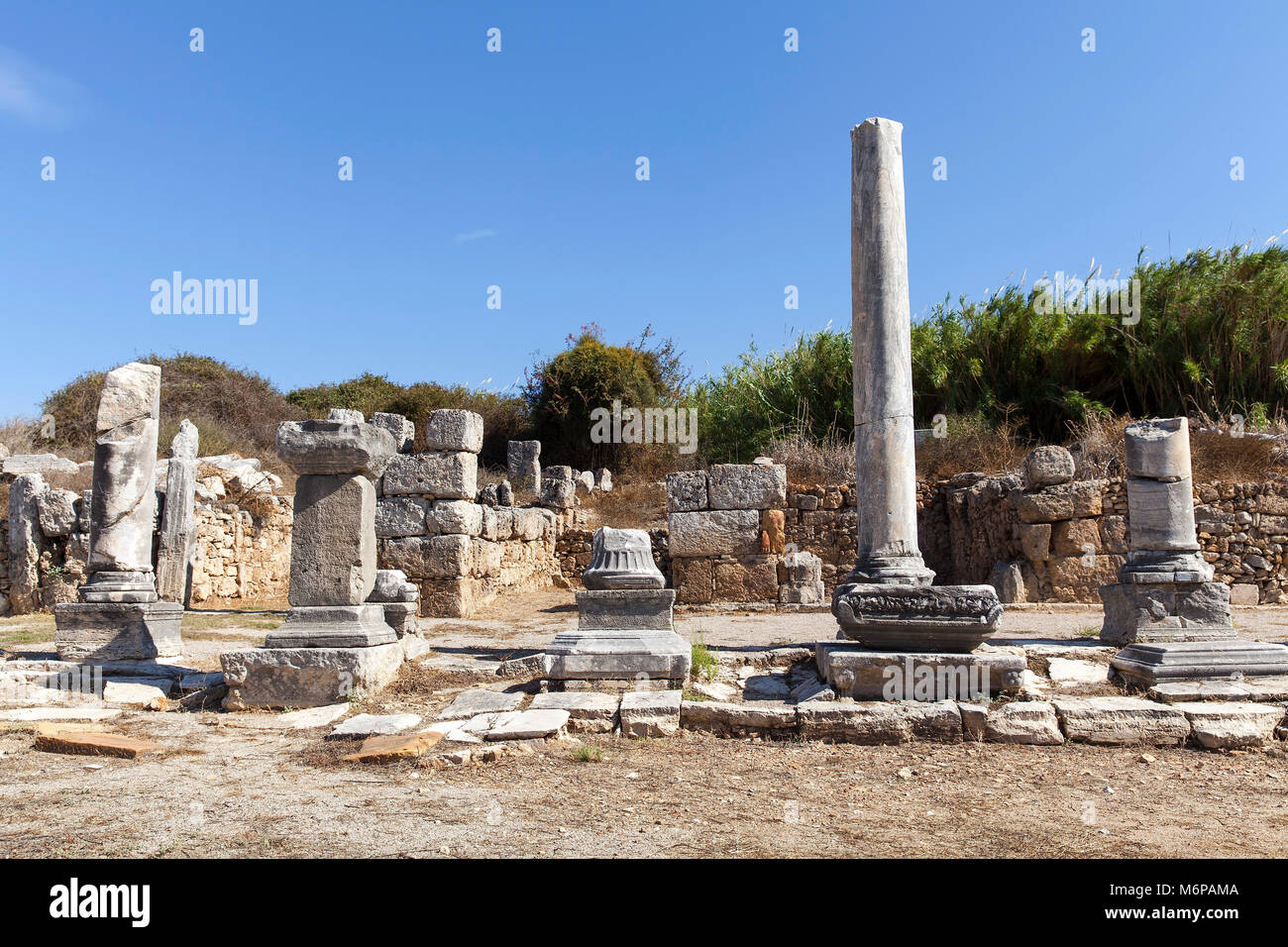 A view of the ancient city of Perge in Turkey Antalya Stock Photo - Alamy