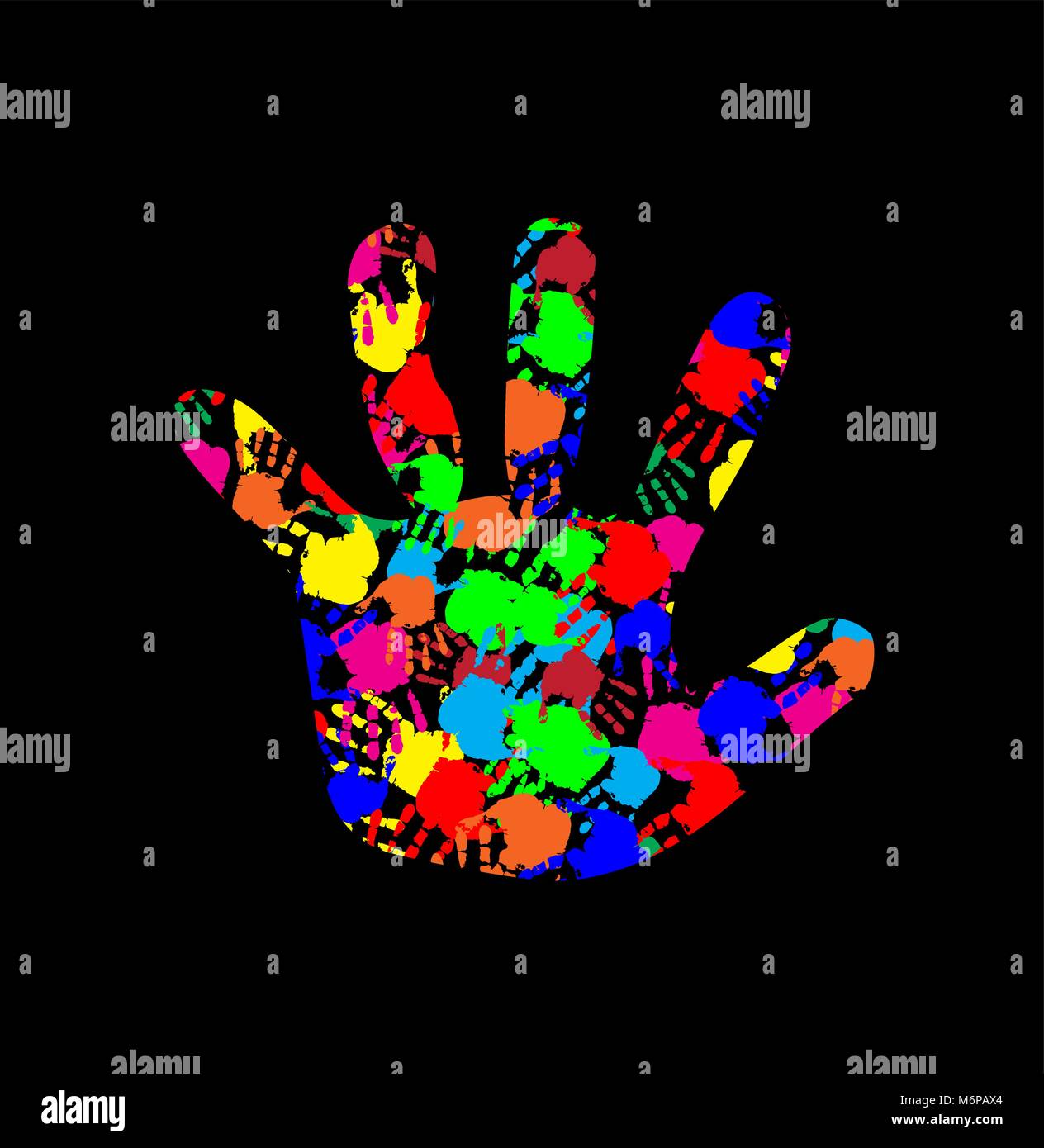 Child Hand Print Silhouette
