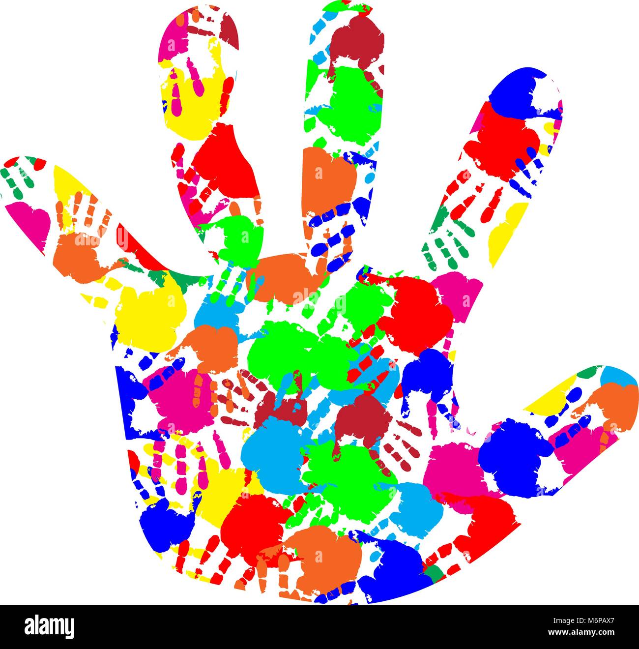 Red handprint Stock Vector Images - Alamy