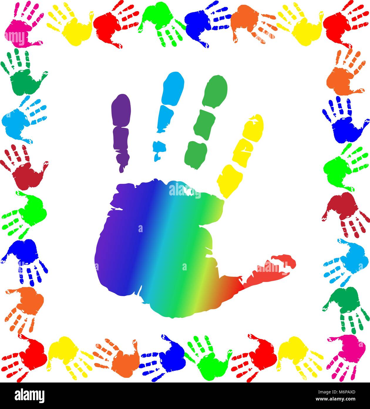 Handprints Border Page 29 | Handprint Border Images Free Download On
