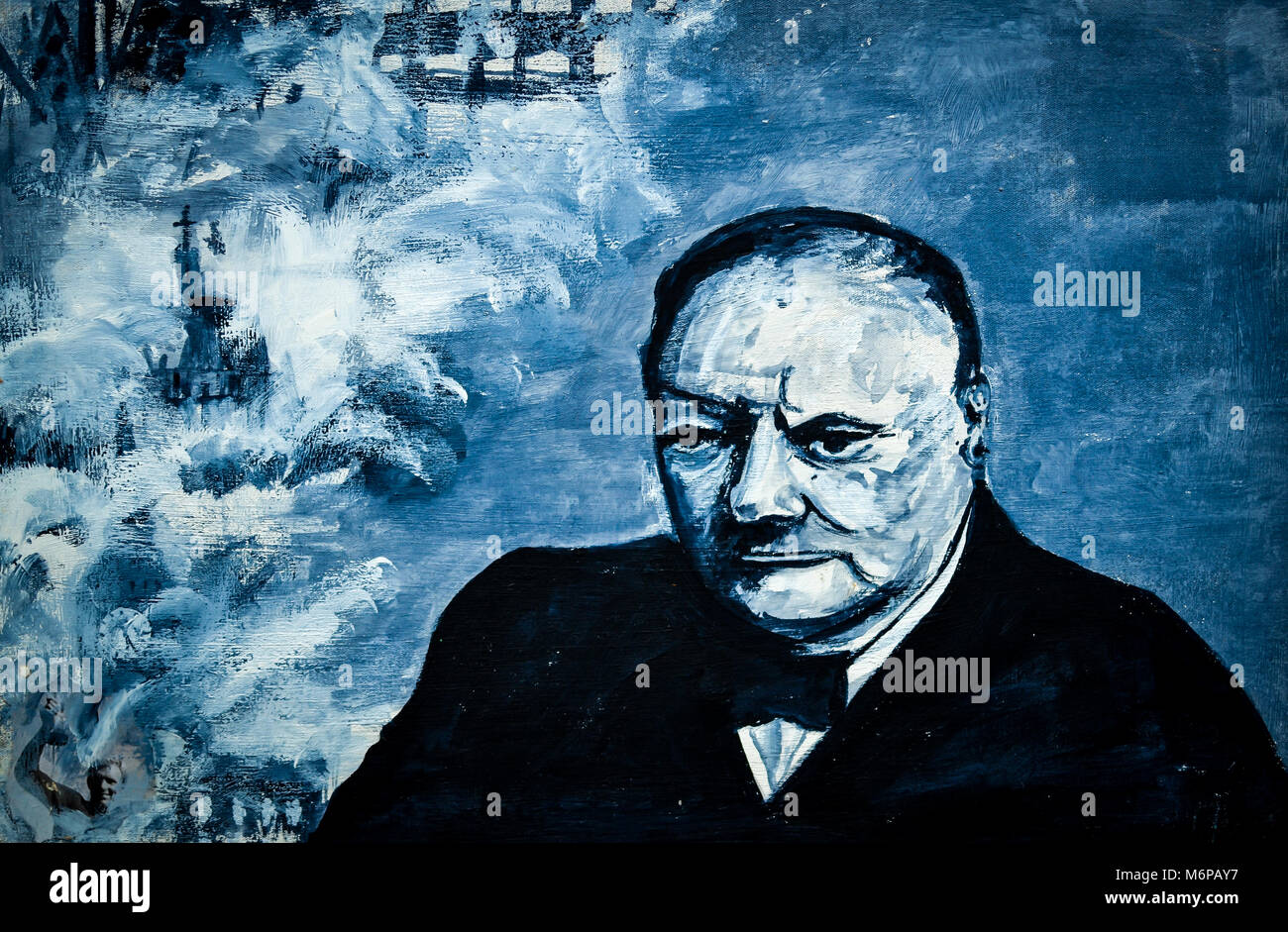 Original paintings of winston churchill hi-res stock photography and ...